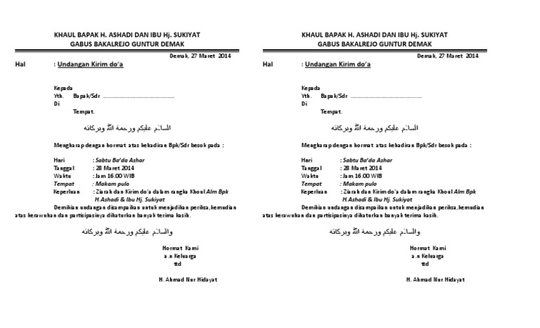 Undangan Kubur | PDF