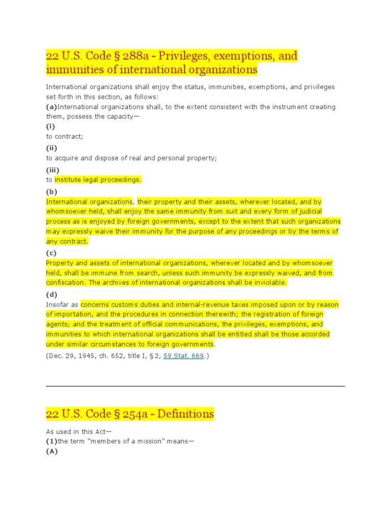 Immunities and Privaliges Laws | PDF | Consul (Representative ...