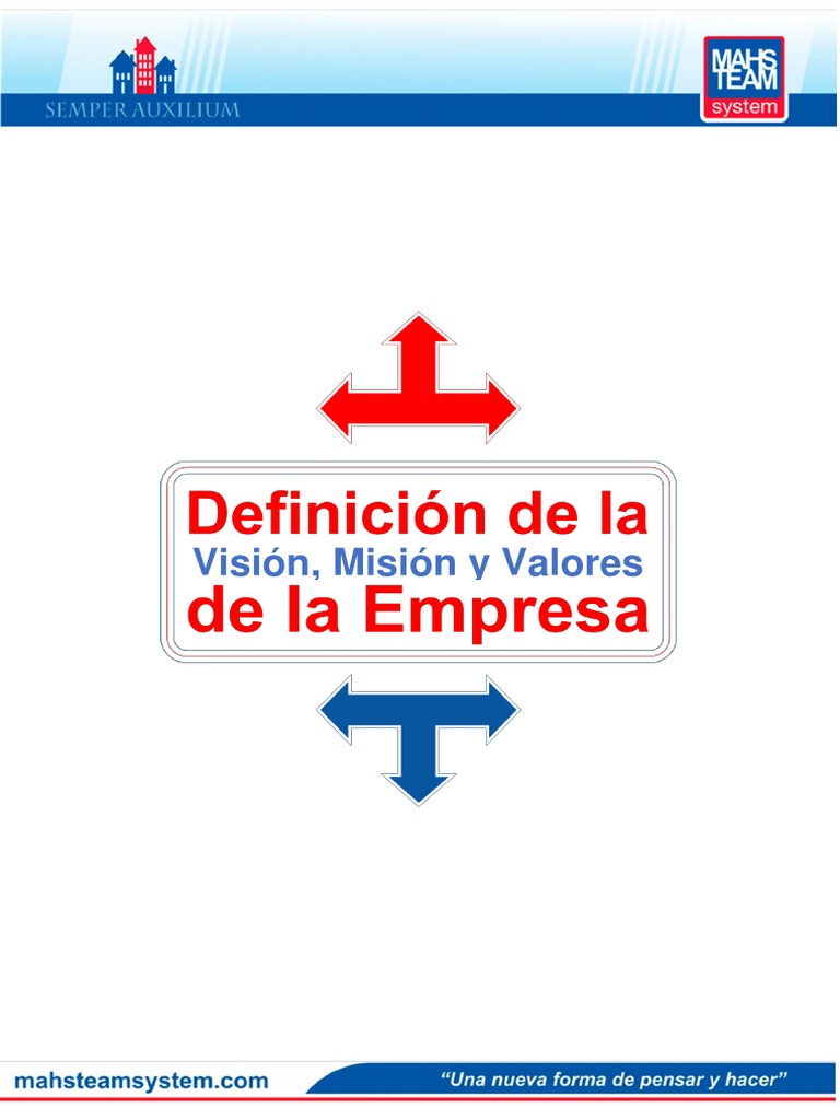 Definición de La Misión, Visión y Valores de La Empresa. OK | PDF ...
