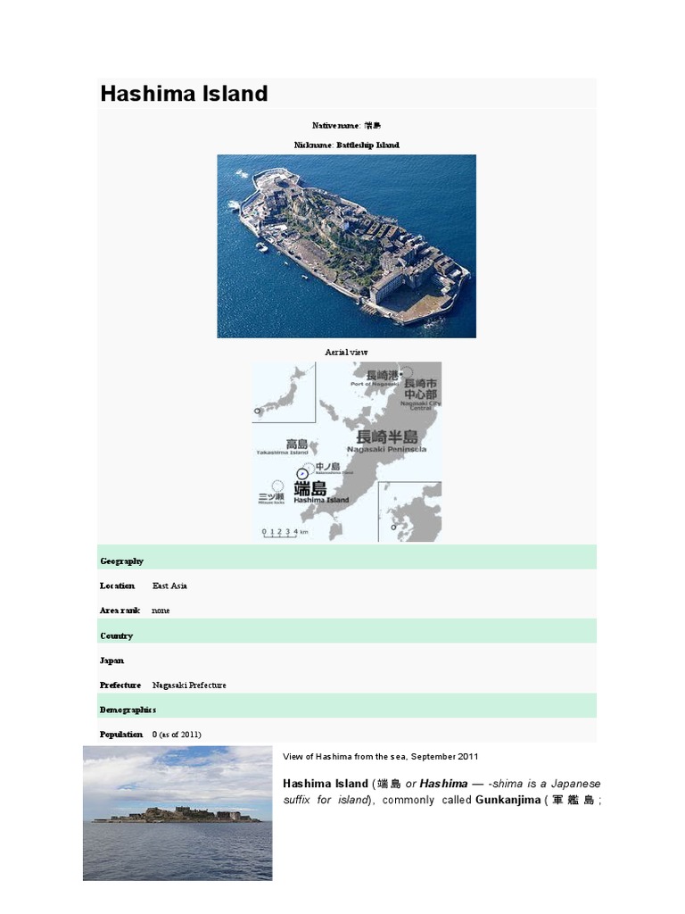 Hashima Island: Aerial View | PDF | Travel
