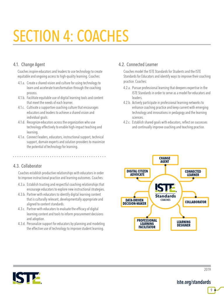 Iste Standards-One-Sheet Combined 09-2021 vf3 | PDF | Learning | Expert