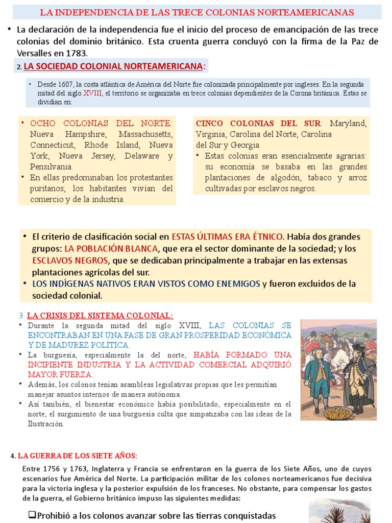 Las Trece Colonias | PDF | Trece colonias | Declaración de ...
