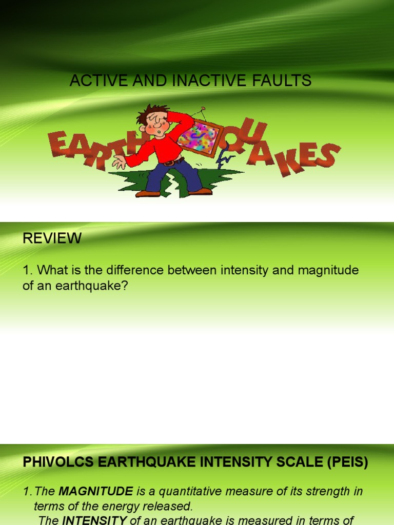 Active and Inactive Faults | Download Free PDF | Earthquakes | Fault ...