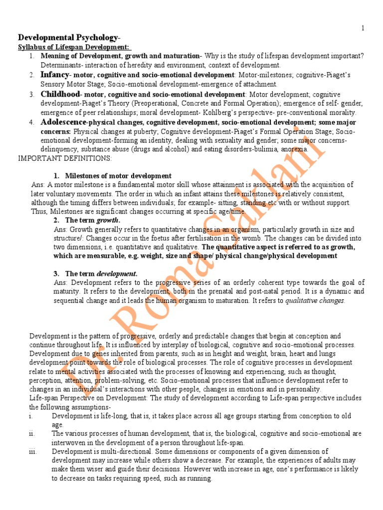 Developmental Psychology-Revised 2018 | PDF | Constructivism ...