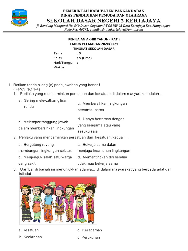 Pat Tema 9 Kelas 5 | PDF