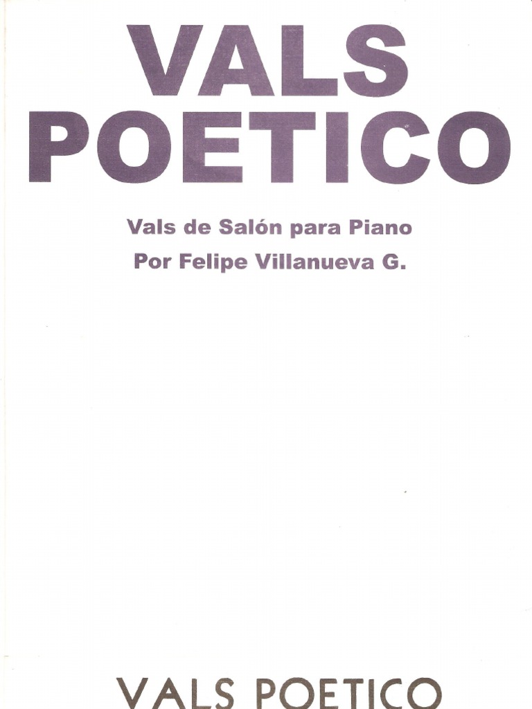 Vals Poetico Felipe Villanueva | PDF | Entretenimiento (general)