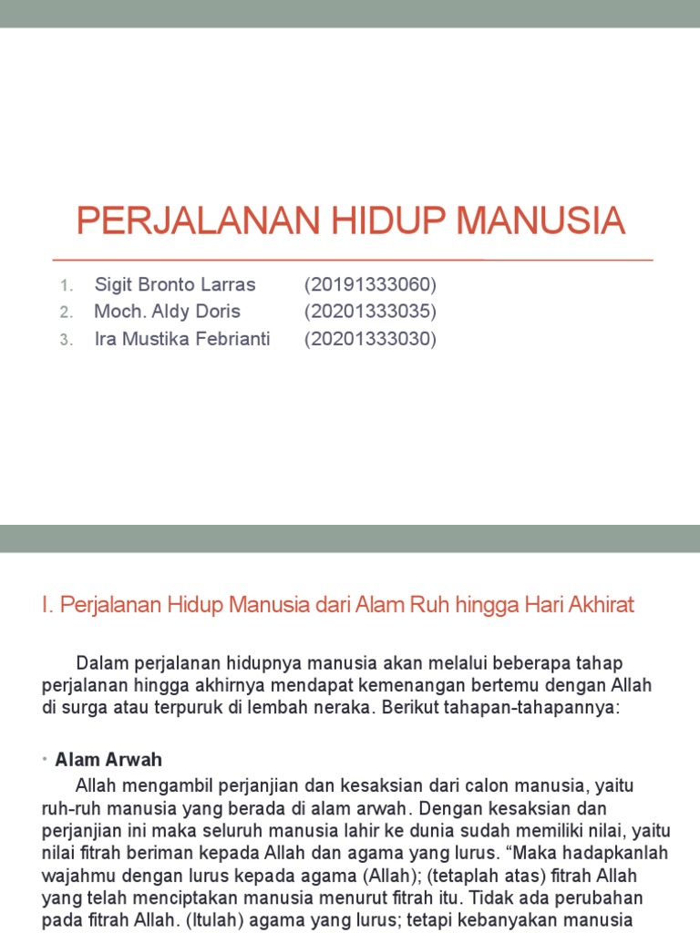 Perjalanan Hidup Manusia | PDF