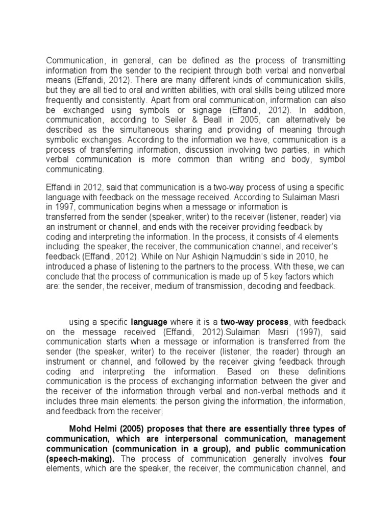 Communication | PDF | Communication | Psychological Concepts