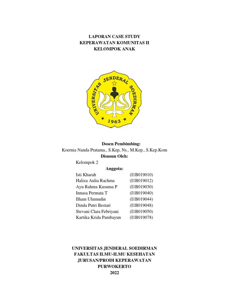 Laporan Case Study Komunitas - Kel 2 | PDF Laporan Case Study Komunitas - Kel 2 | PDF