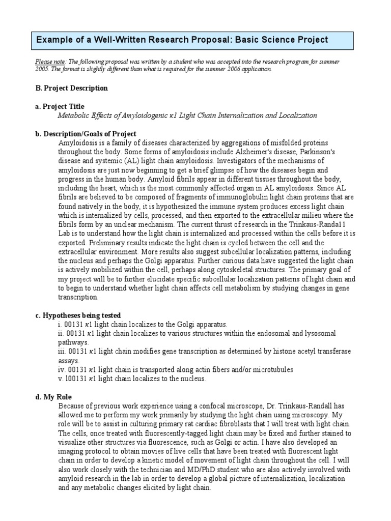 Project Proposal for Biotechnology (1) | PDF | Amyloid | Biotechnology