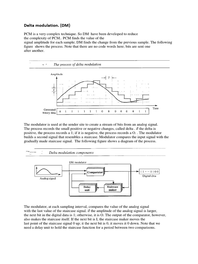 Delta Modulation. (DM) | PDF