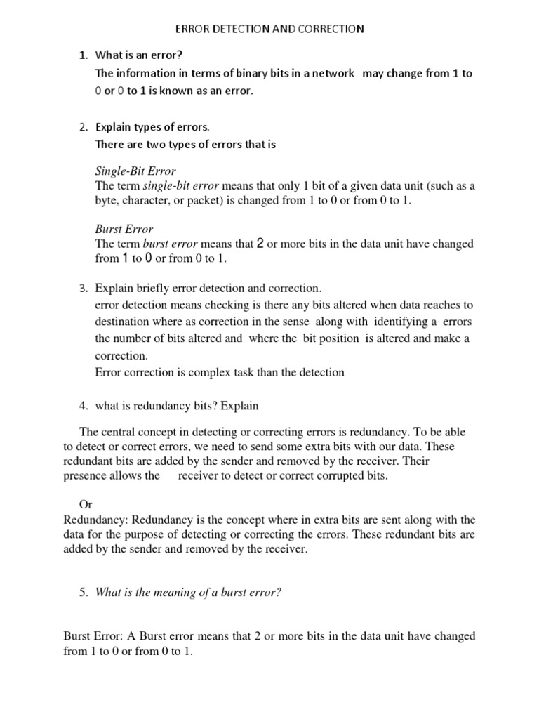 Errornotes 4 | PDF | Error Detection And Correction | Discrete Mathematics