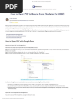 Google Docs Cheat Sheet | PDF