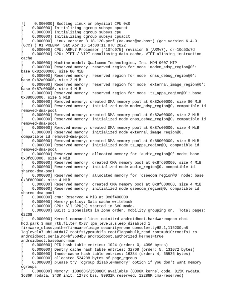 Rootfs Can't Open IMEI-352707110239476 | PDF | Cpu Cache | Device Driver