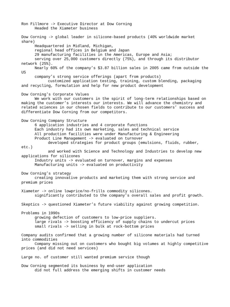 Xiameter Case Notes-1 | PDF | Marketing | Sales