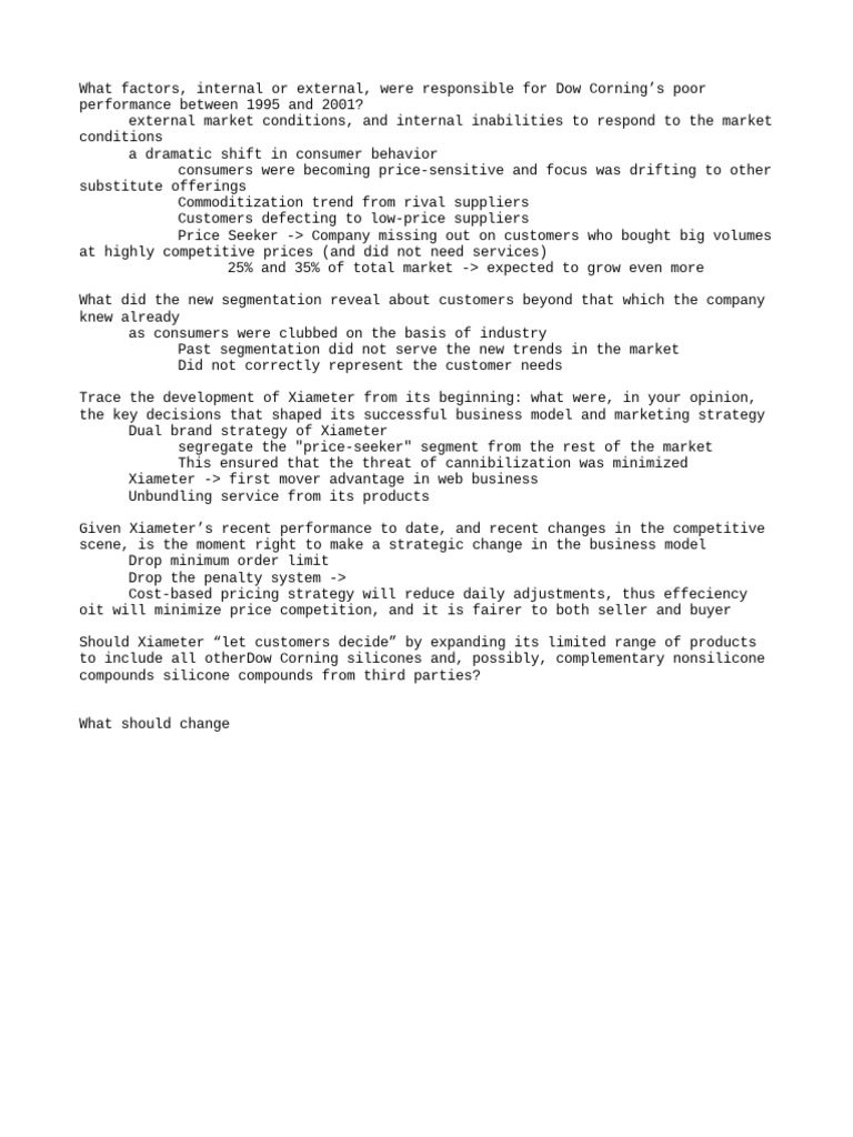 Xiameter Case Notes-3 | PDF | Business