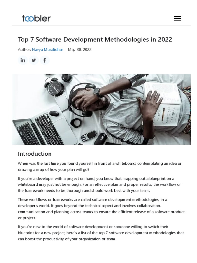 Top 7 Software Development Methodologies in 2022 | PDF
