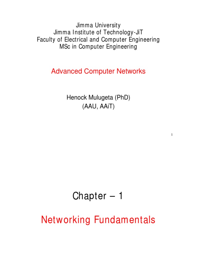 Chapter - 1 Introduction To Networking | PDF | Computer Network ...