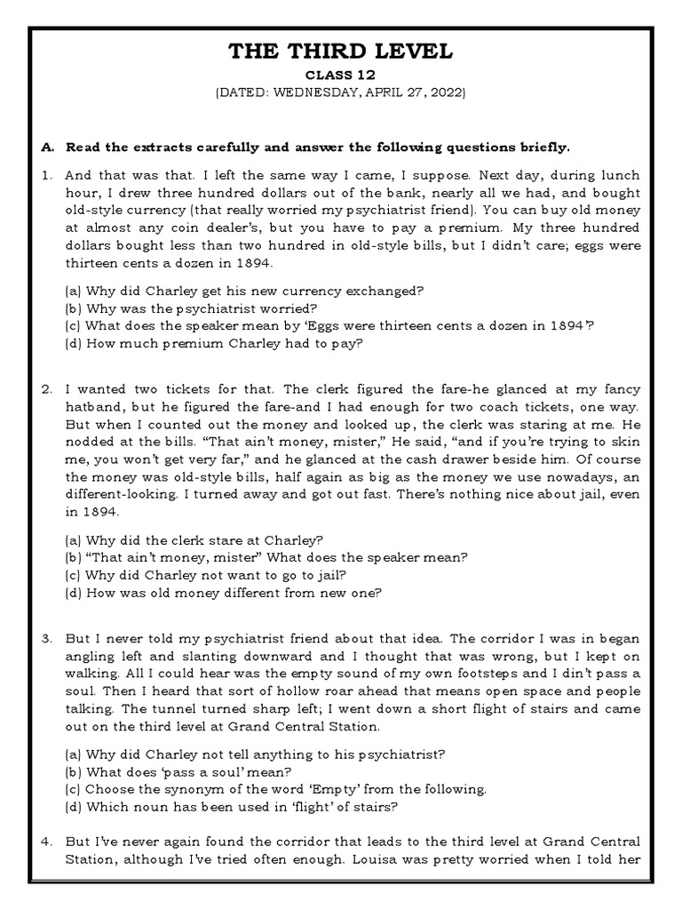 Exploring The Third Level | PDF | Money