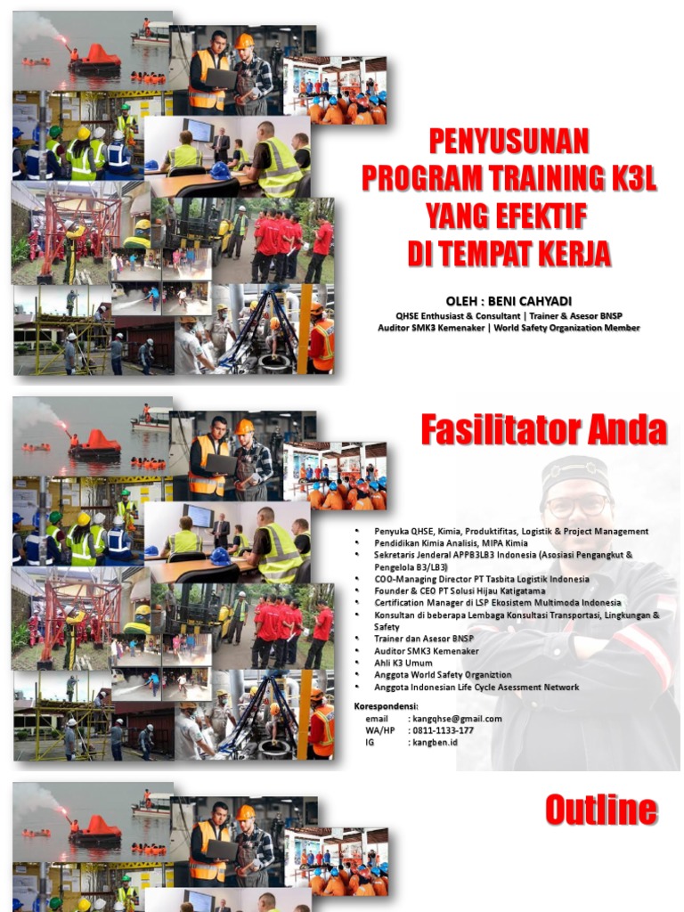 Menyusun Program Pelatihan K3 Di Tempat Kerja - BC - Rev0 | PDF