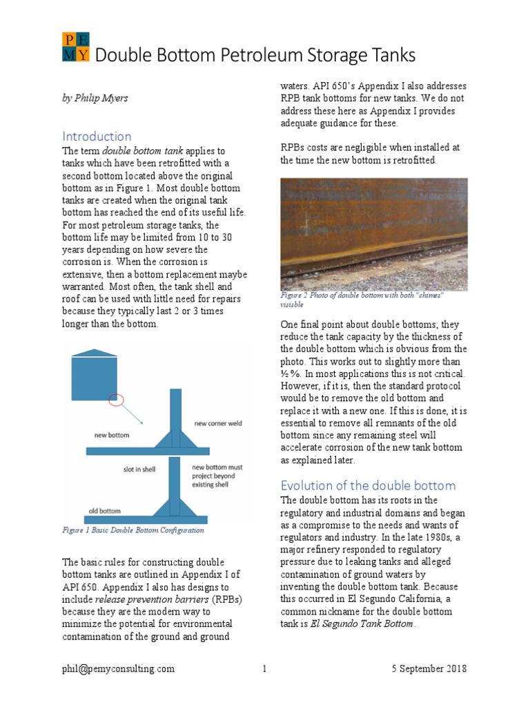 Double Bottom Tank Design Overview | PDF | Leak | Corrosion