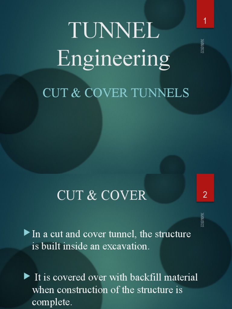 Cut and Cover Tunnels | PDF