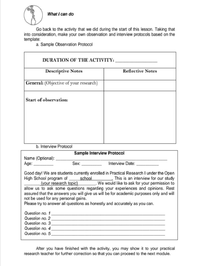 Research Interview and Observation Protocol | PDF