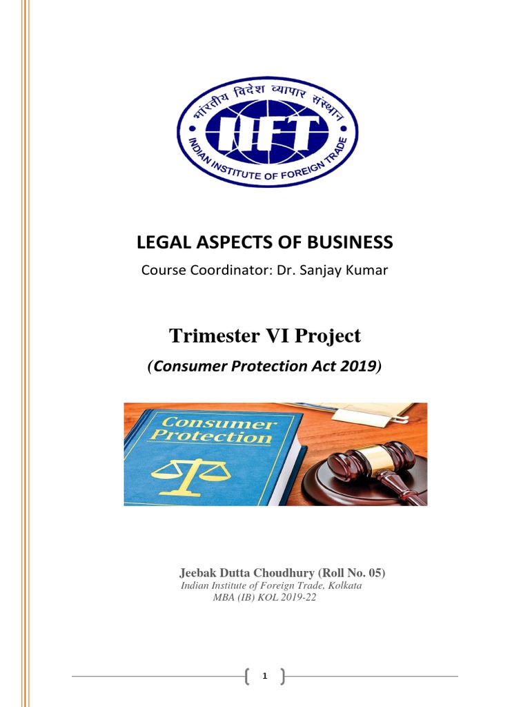 Project On Consumer Protection Act, 2019 | PDF | Product Liability ...