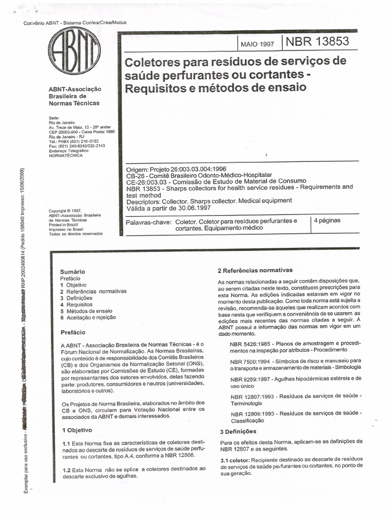 Abnt NBR 13853 | PDF