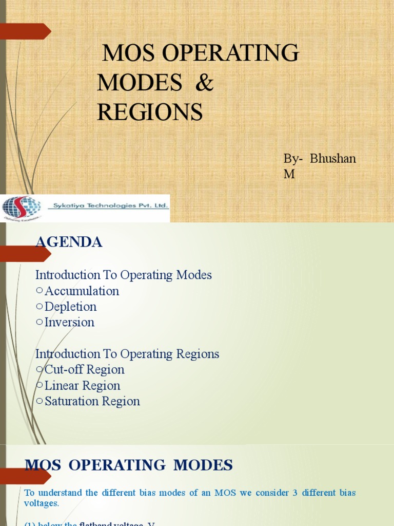 MOS Operating Regions | PDF