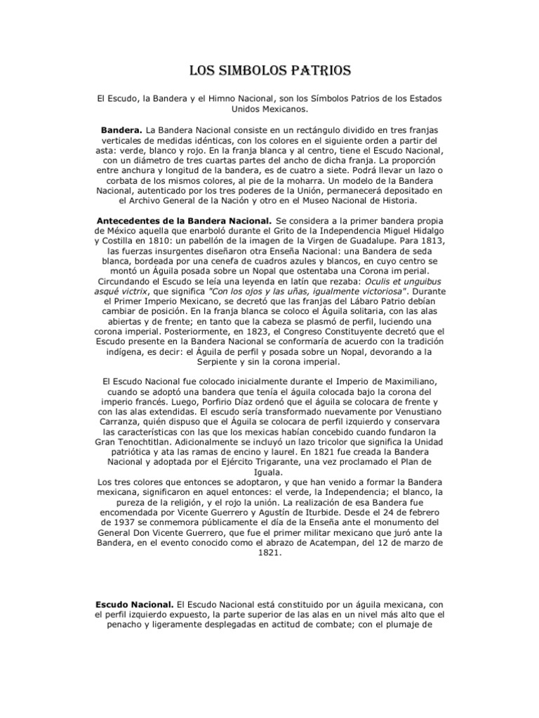 Los Simbolos Patrios | PDF | México