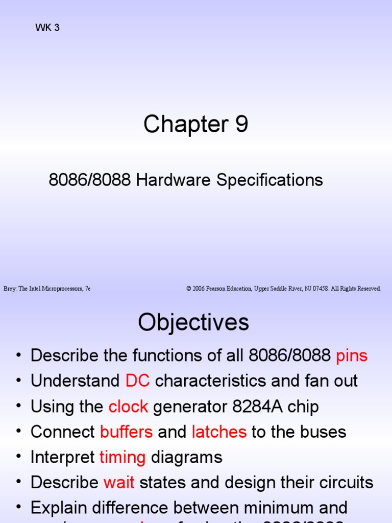 8086/8088 Hardware Specifications | PDF | Central Processing Unit | Microprocessor