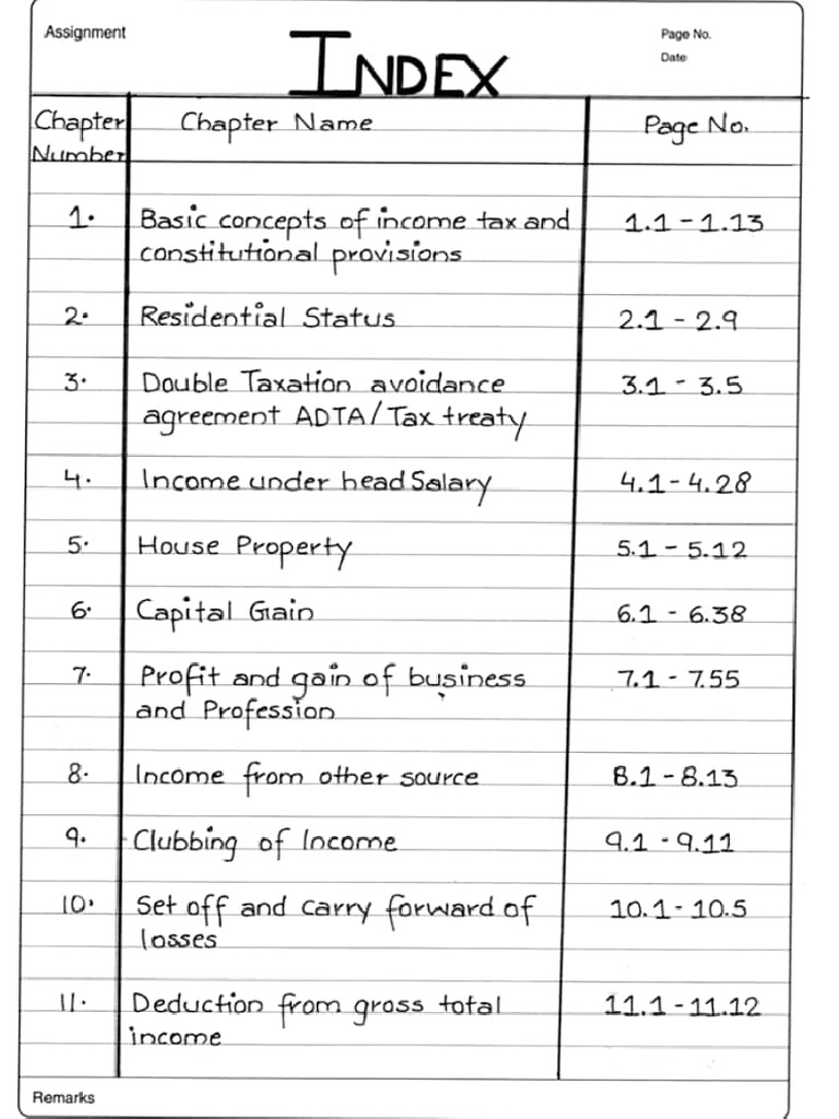 Income Tax Handwritten Note(1) | PDF