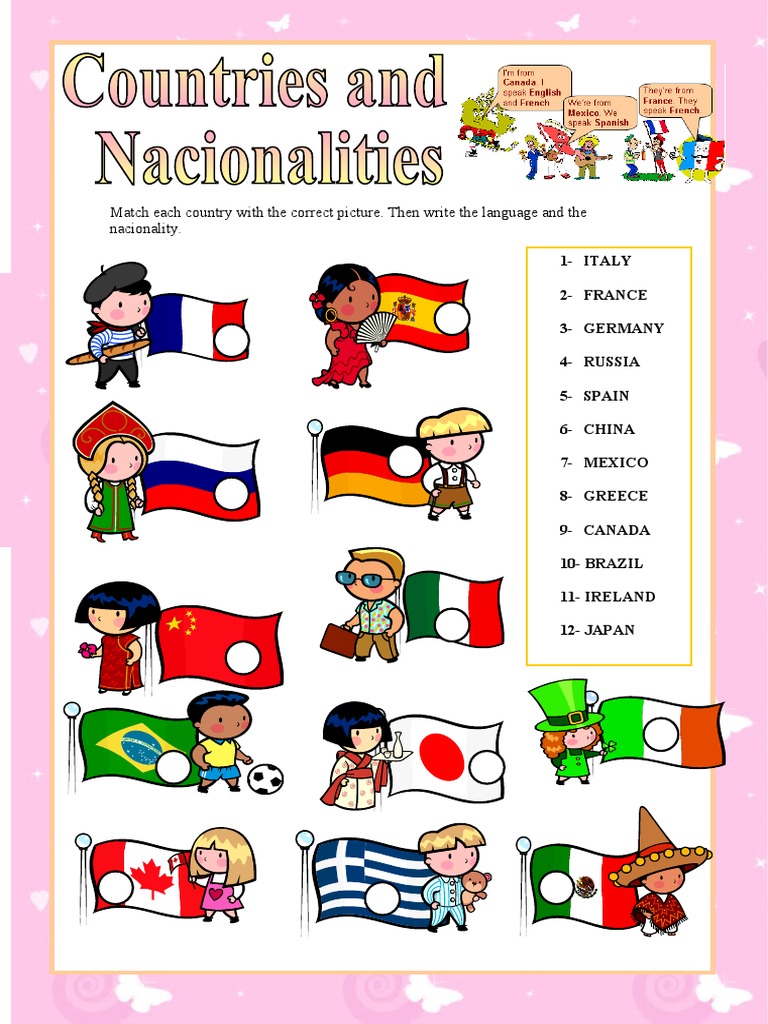 Countries and Nationalities Fun Activities Games - 7198 | PDF