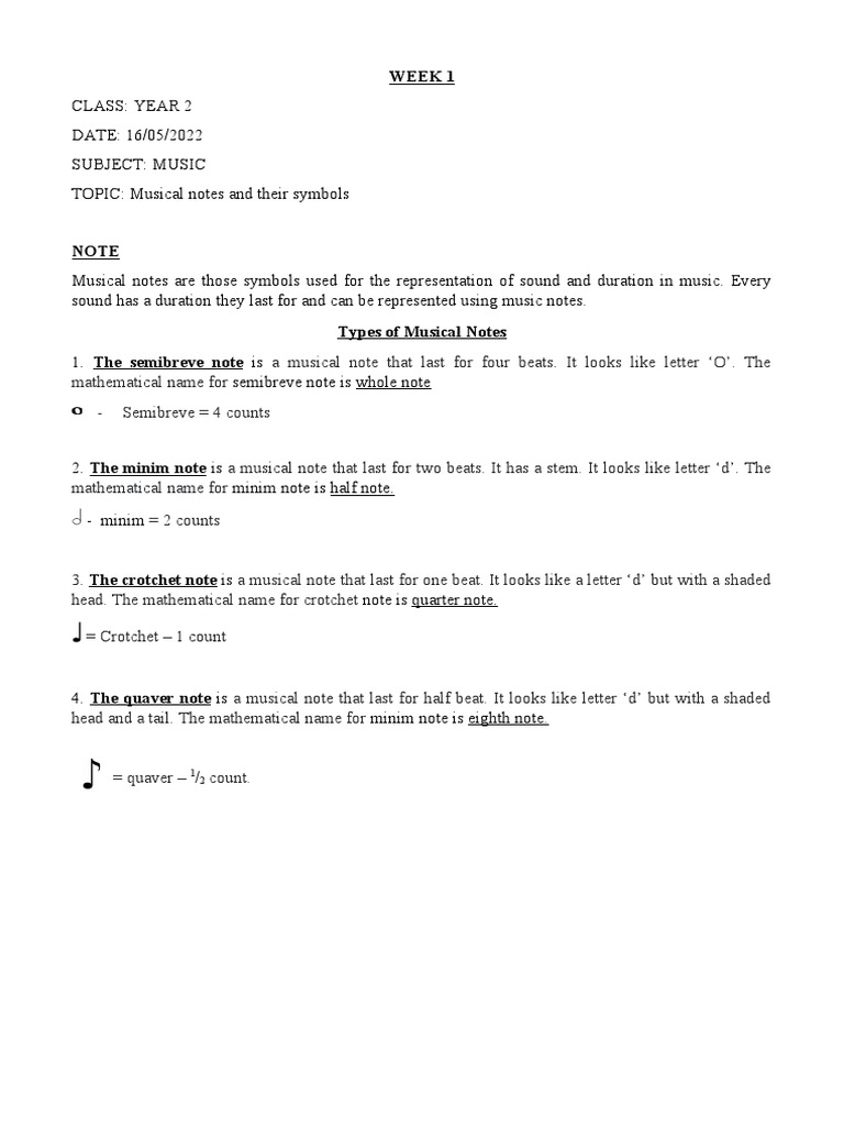 Grade 2 Note - Week 1 | PDF
