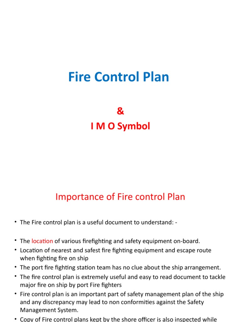 Fire Control Plan IMO Symbol | PDF | Fires | Firefighting