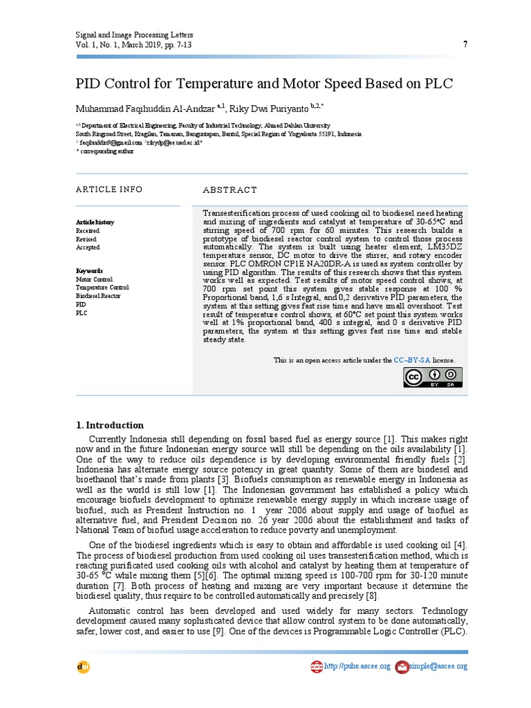 PID Control For Temperature and Motor Speed Based On PLC | PDF | Programmable Logic Controller ...
