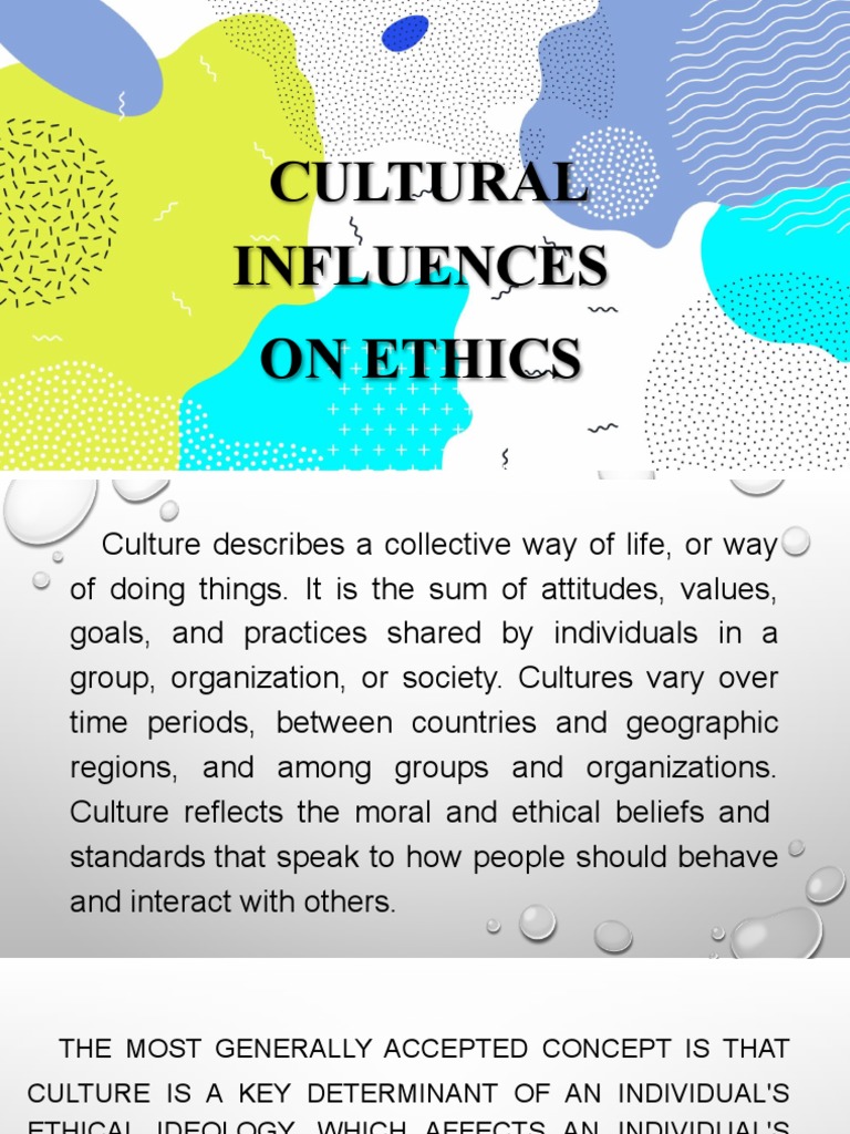 Cultural Influences On Ethics | PDF | Business Ethics | Morality