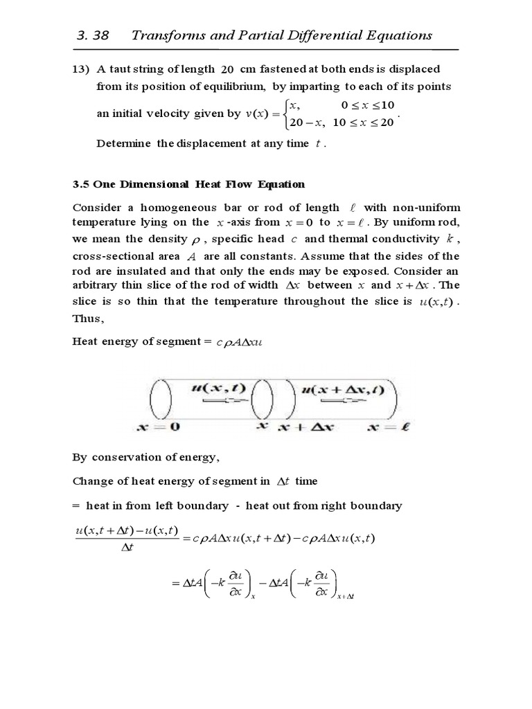 U3-One Dimensional Heat Flow Equations | PDF | Sine | Boundary Value Problem