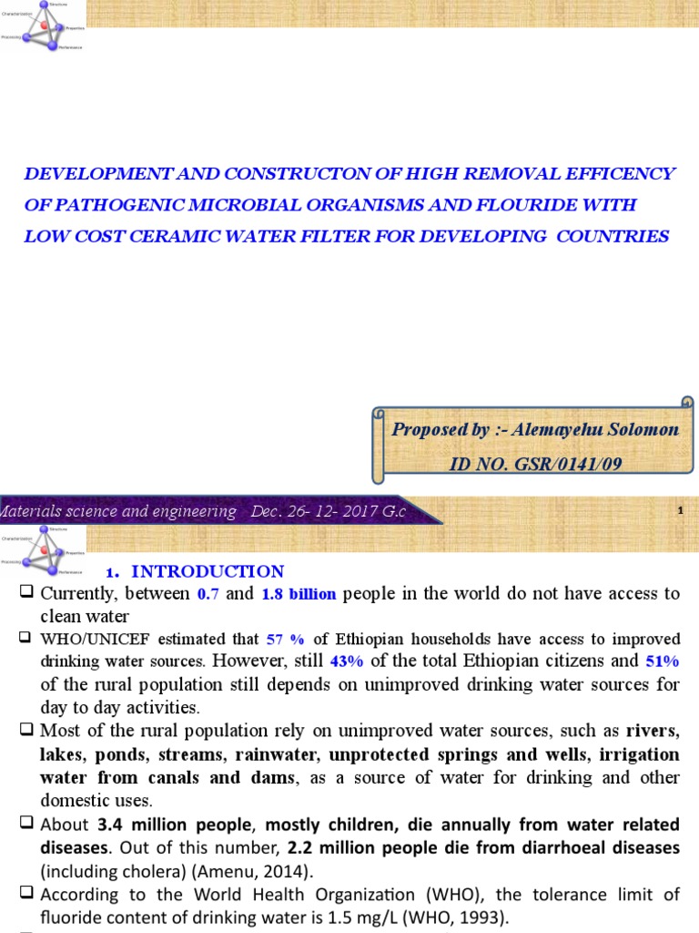3 Ceramic Pot Water Filter | PDF | Drinking Water | Scanning Electron ...