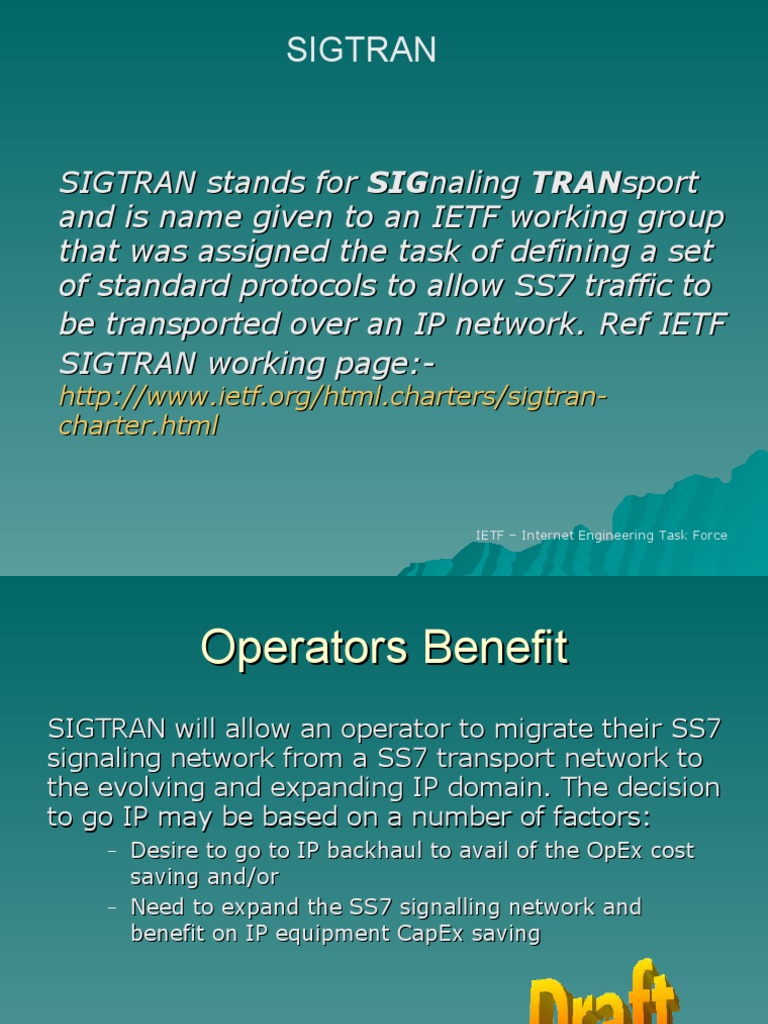 SIGTRAN Protocols Enable SS7 Signaling over IP Networks | PDF | Internet Protocols ...