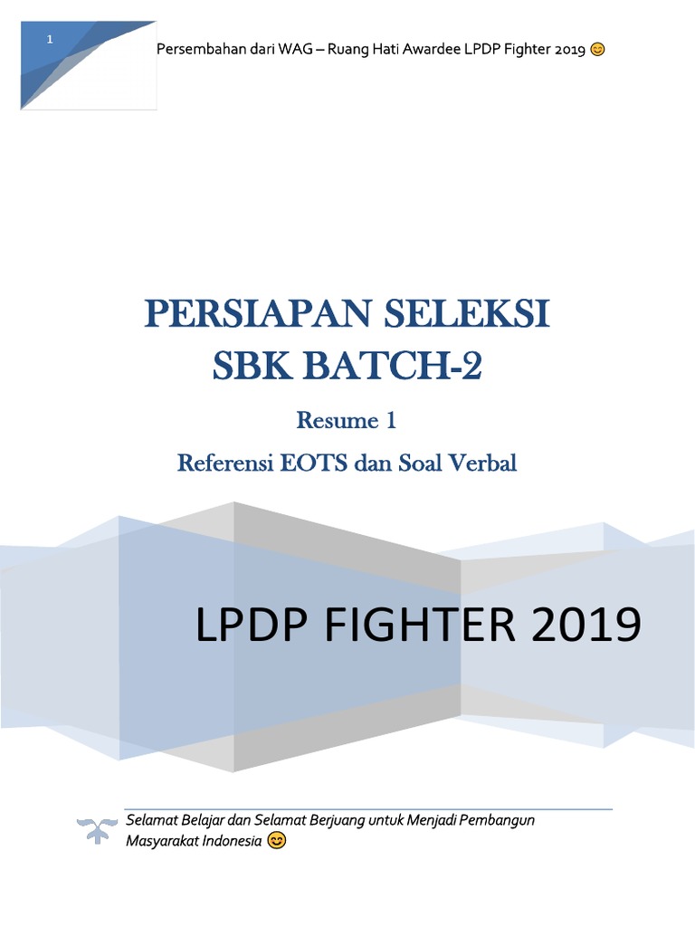 Persiapan SBK 2 | PDF