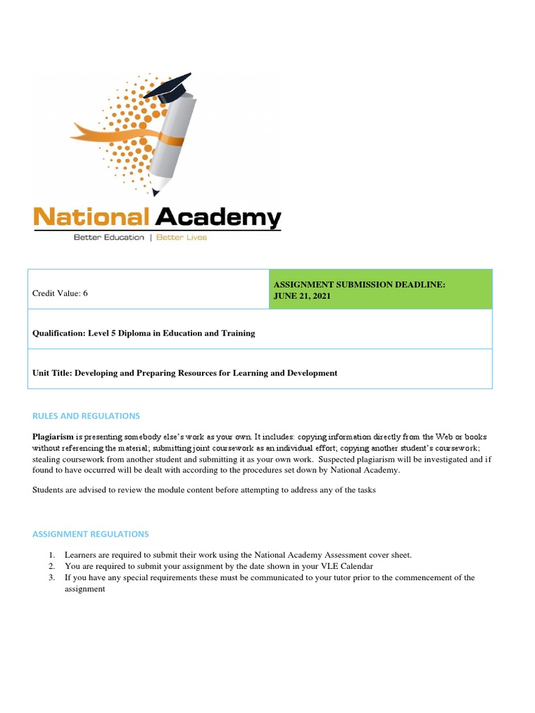 Developing Learning Resources Guide | PDF | Learning | Educational ...