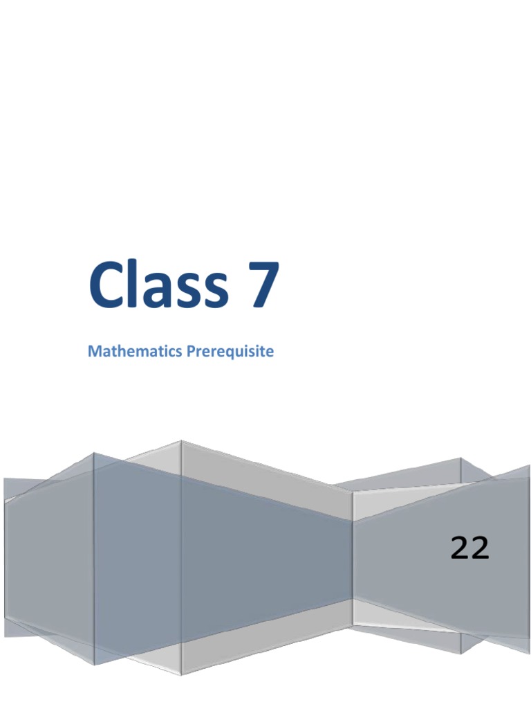 Class 7: Mathematics Prerequisite | PDF | Circle | Area
