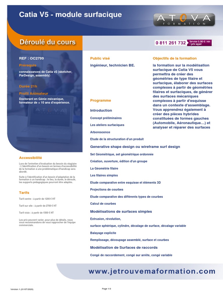 Catia V5 - Module Surfacique | PDF