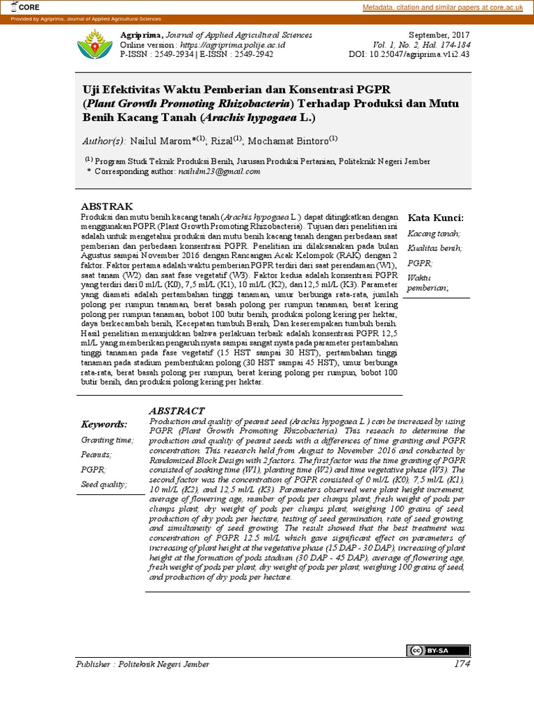 PGPR Kacang Tanah | PDF | Teknologi & Rekayasa