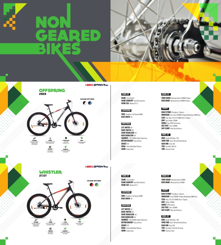 MTB - Hero Sprint Pro Non Geared Bike | PDF | Land Vehicles | Vehicle Parts