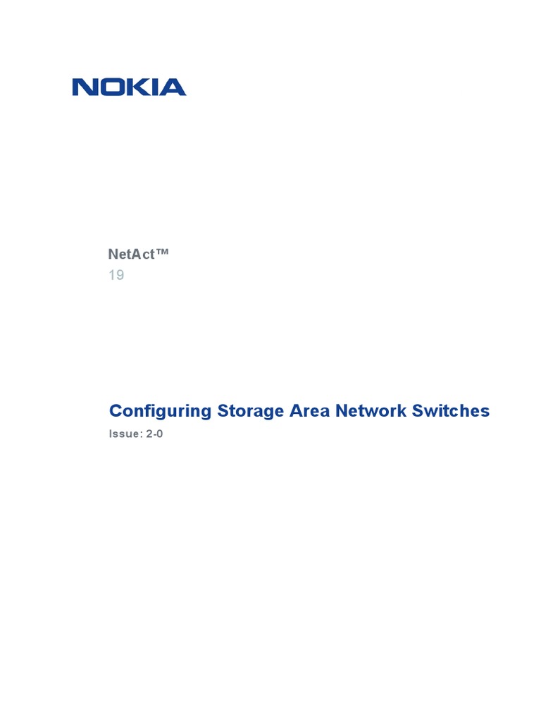 Configuring Storage Area Network Switches: Netact™ | PDF | Computer Data | Information ...