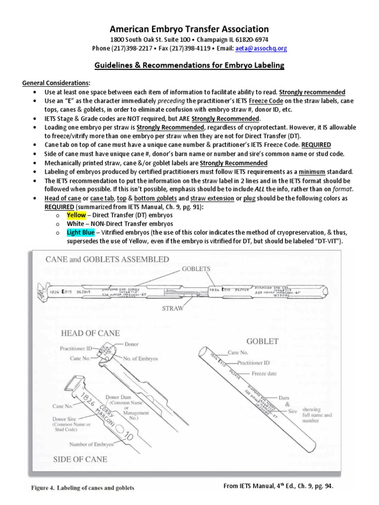 American Embryo Transfer Association: Guidelines & Recommendations For ...