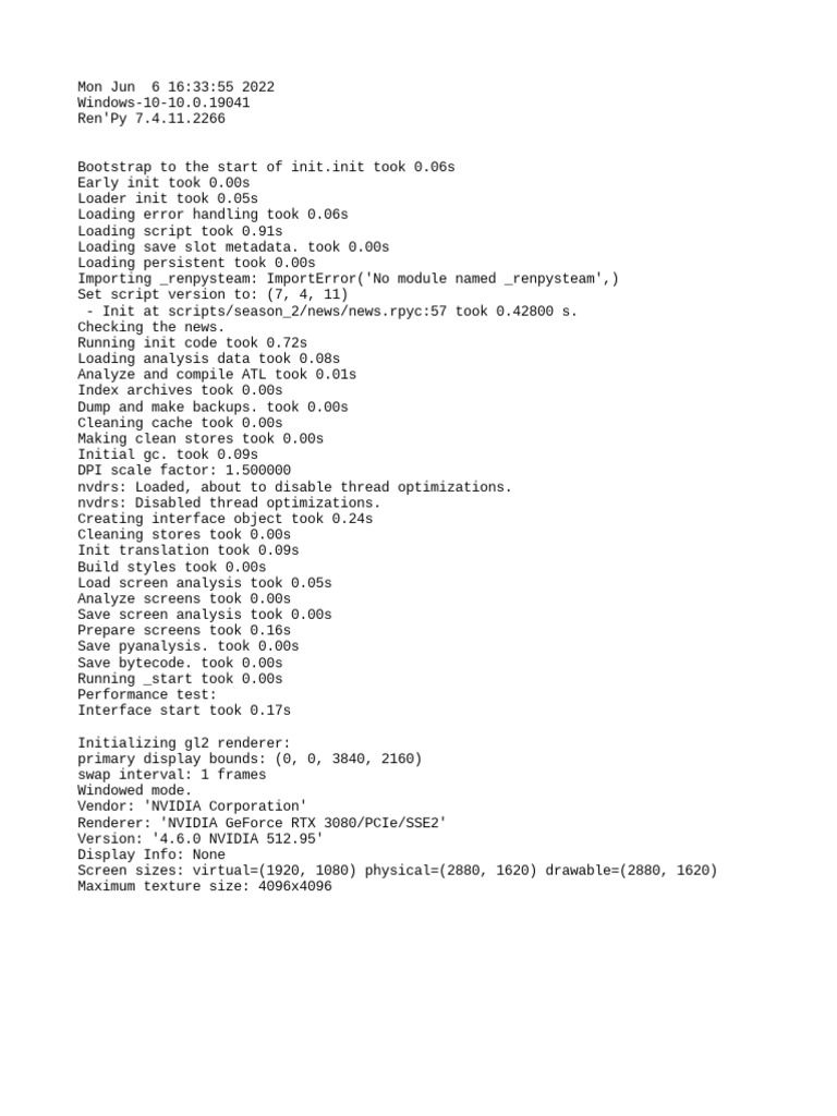 Bing Shilling Initialization Log | PDF